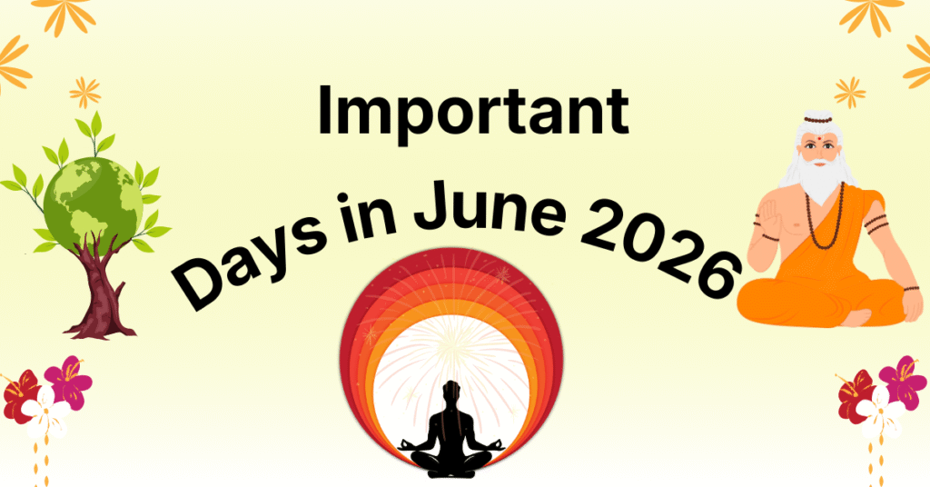 List of Important Days in June 2026 – Festivals & Jayanti - Mero Brajdham