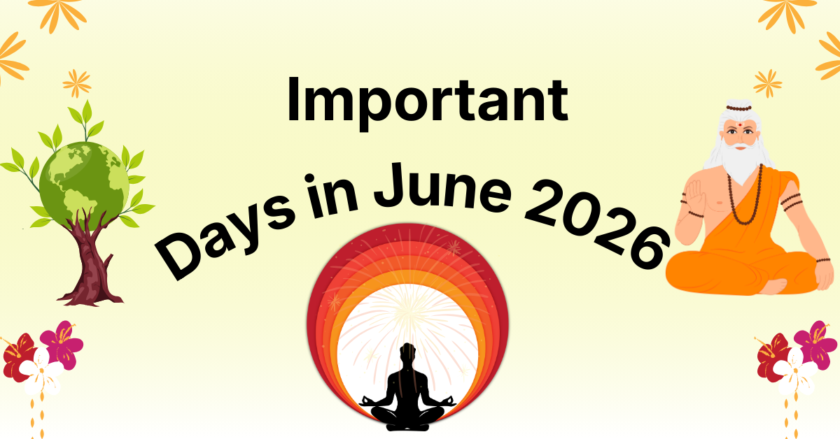 List of Important Days in June 2026 – Festivals & Jayanti - Mero Brajdham