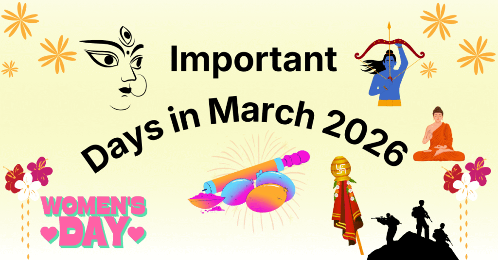 List of Important Days in March 2026 – Festivals & Jayantis - Mero Brajdham